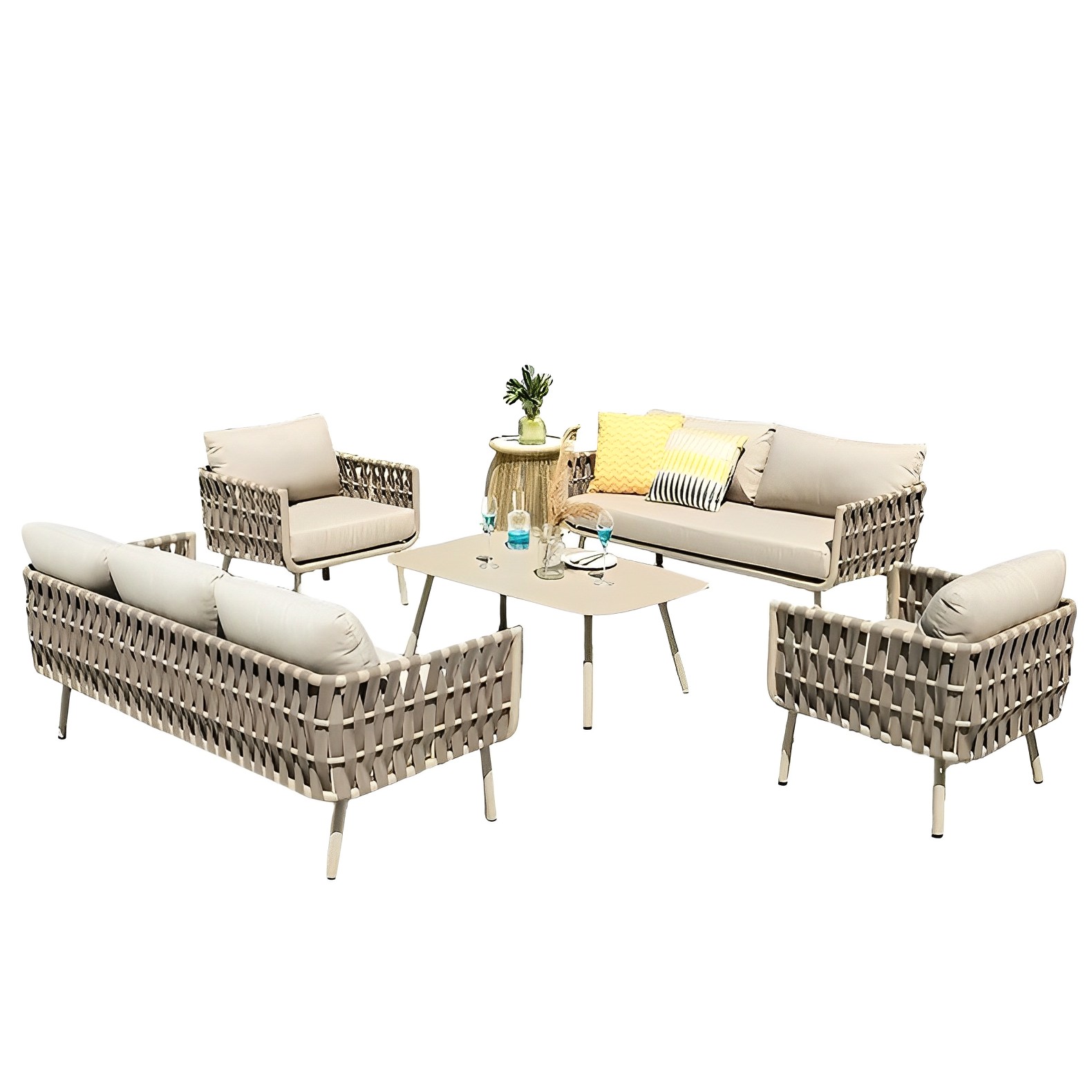 Rope Weave Outdoor Sofa Set Garden Furniture | Shinlin Outdoor Patio ...